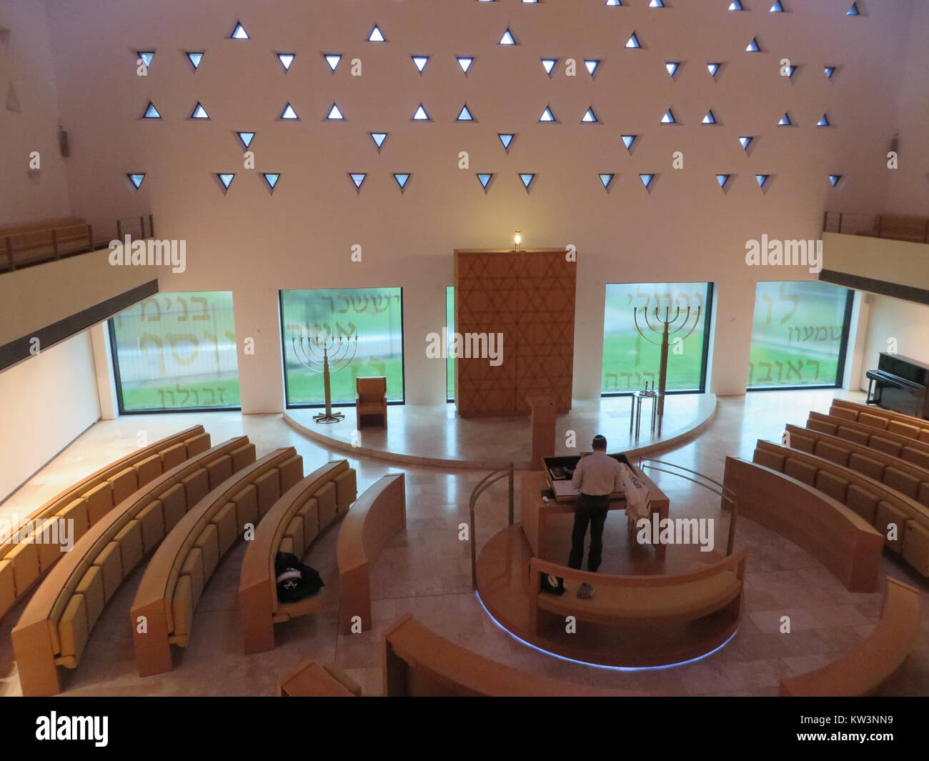 The Bochum Synagogue, a place of worship in Bochum, Germany, stands as ...
