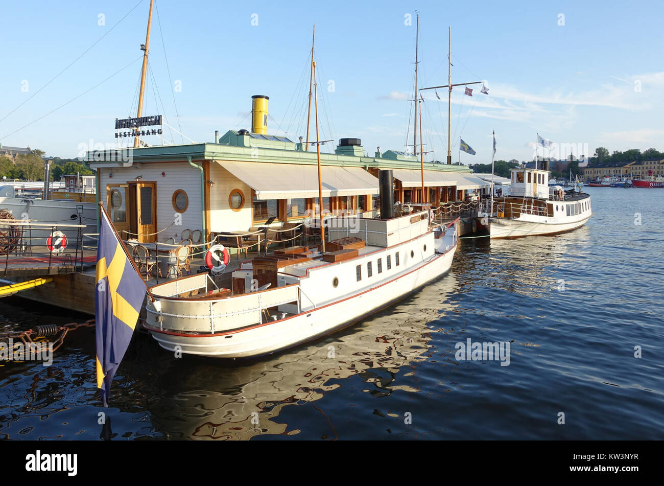Nybroviken is a bay in central Stockholm, Sweden, where boats are ...
