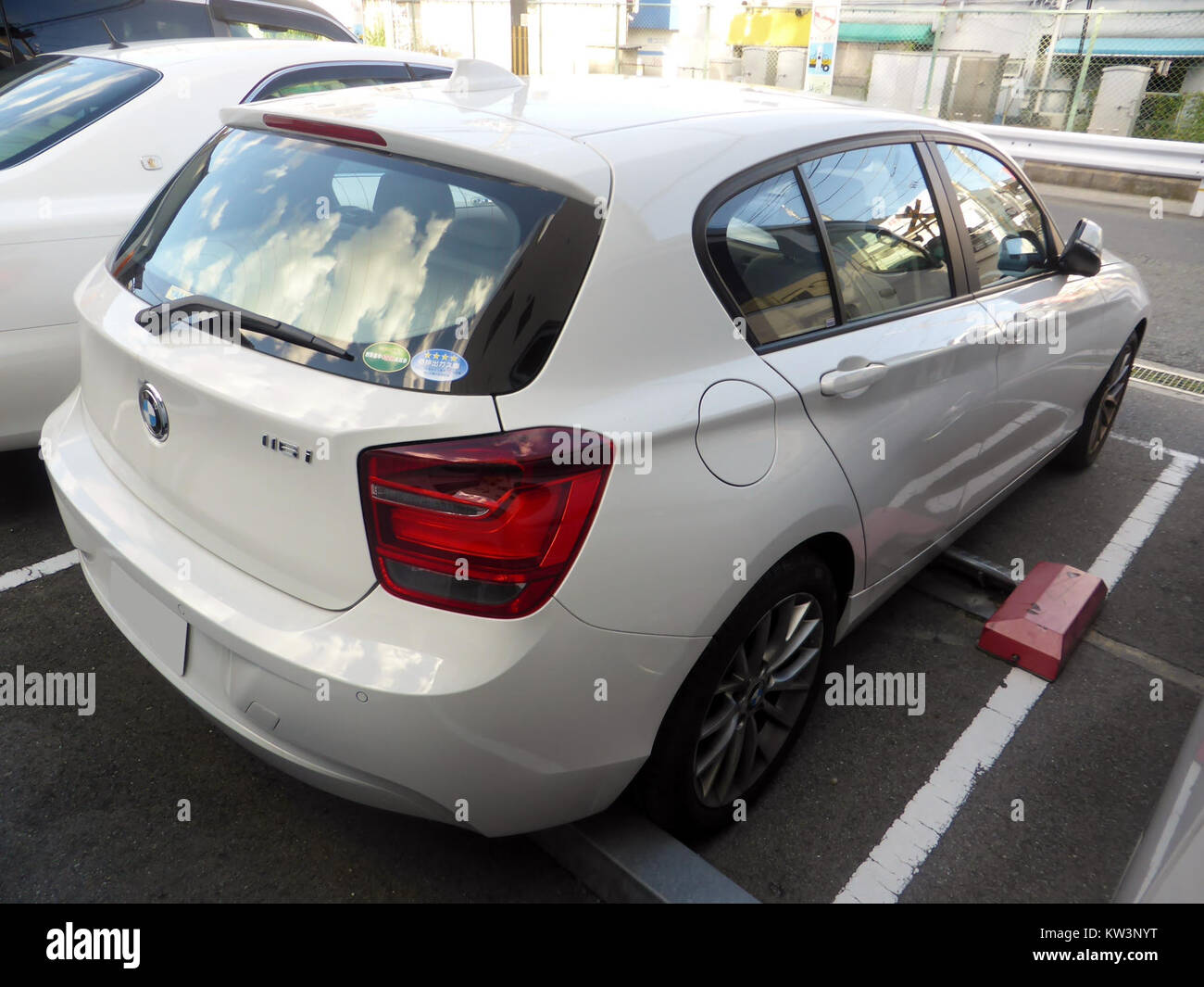 The rear view of the BMW 116i (F20) highlights its sleek design and ...