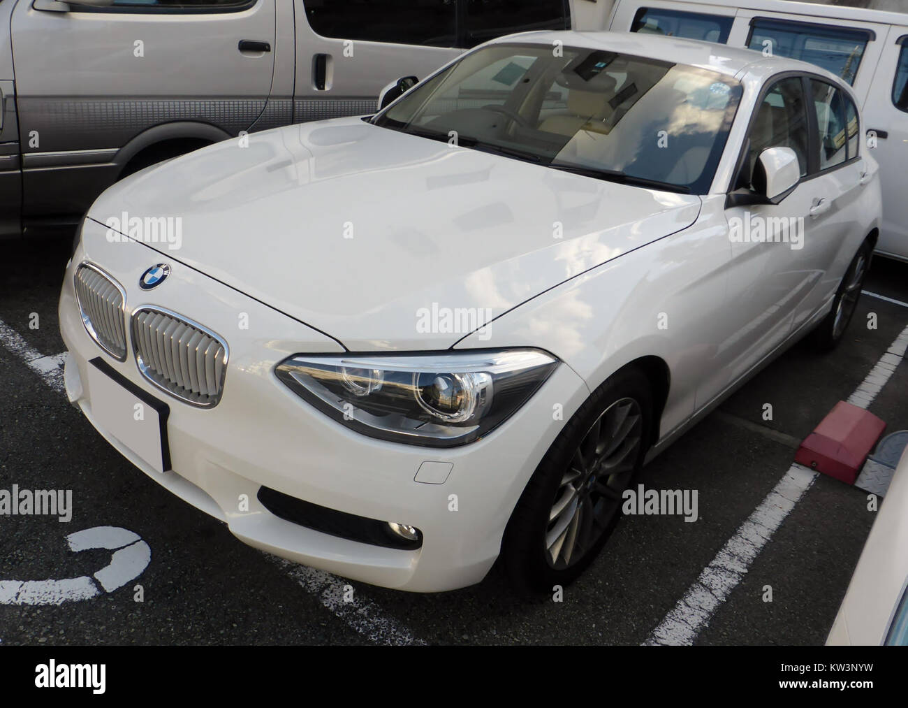 A front view of the BMW 116i (F20), showcasing its modern design and ...