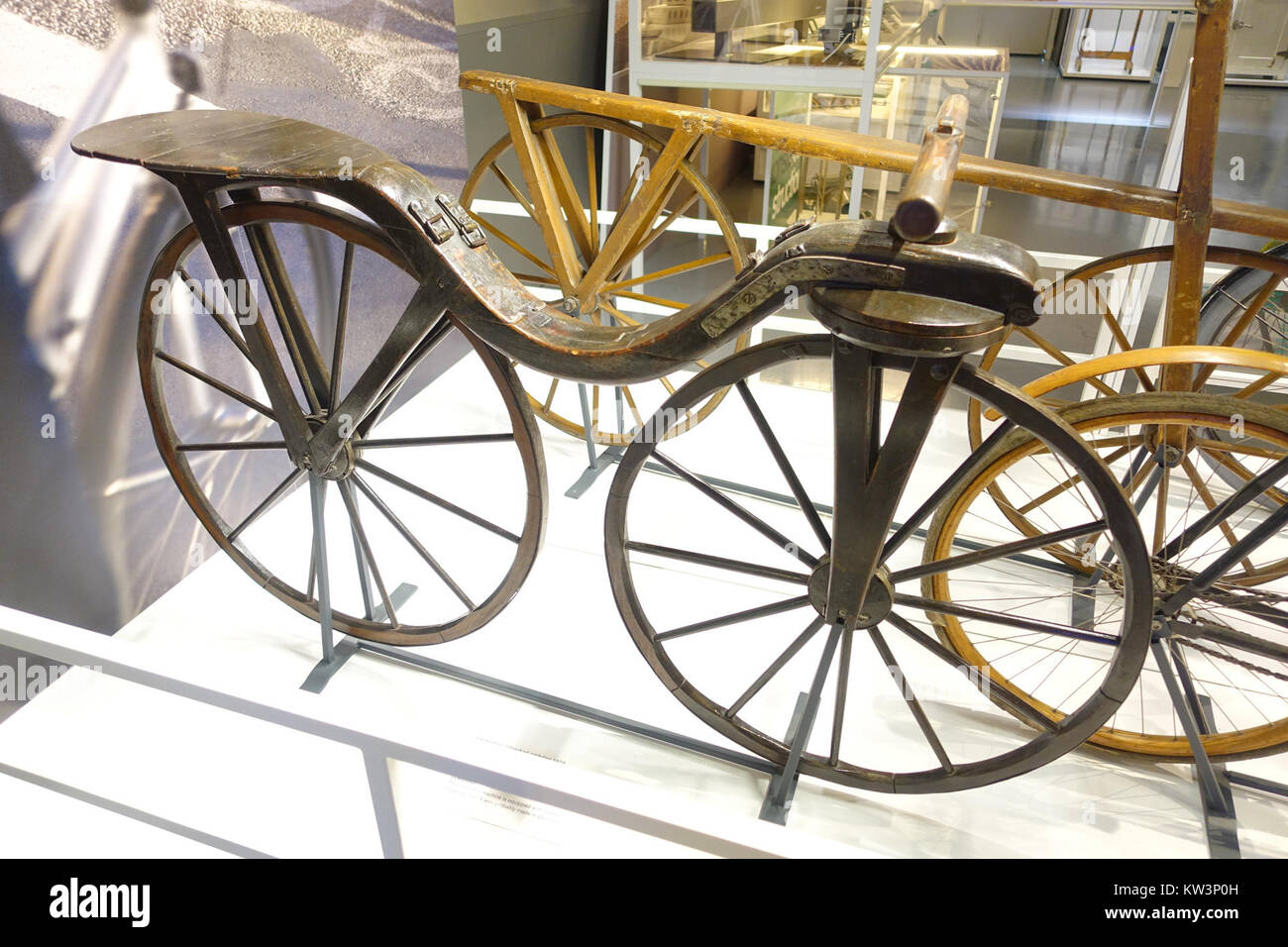 This bicycle, dating from around 1808, is a rare early example of ...