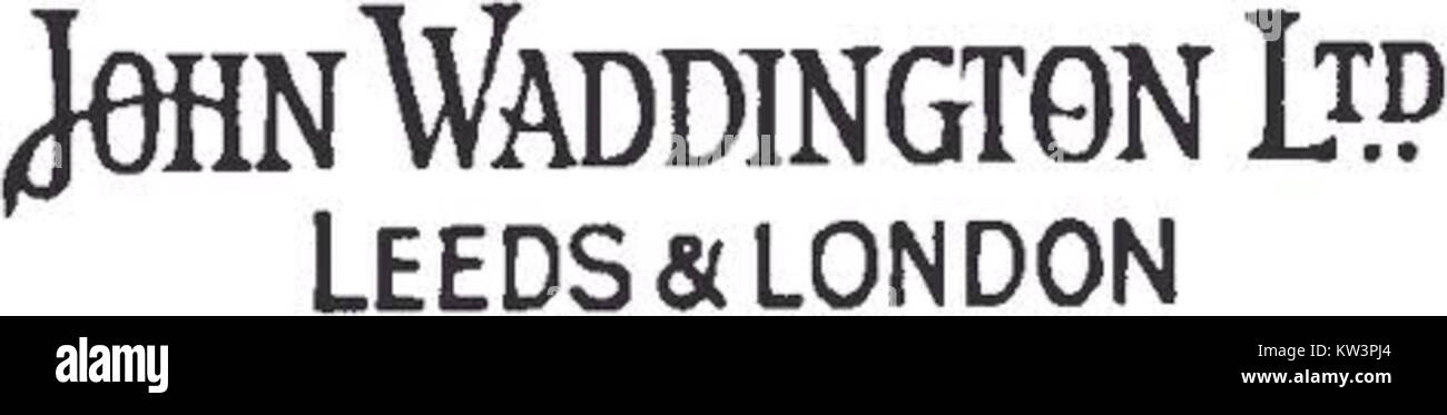 The logo of John Waddington Ltd, a company based in Leeds and London ...