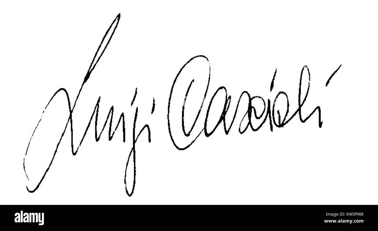 The signature of Luigi Cascioli, an Italian scholar, is preserved as ...
