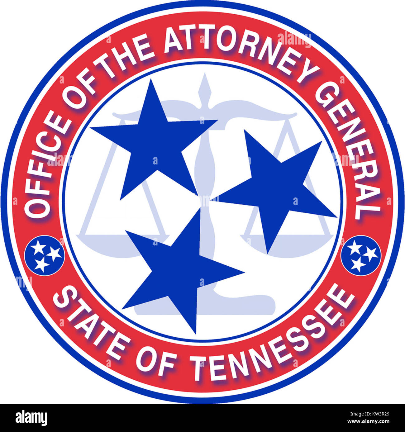 The official seal of the Attorney General of Tennessee, representing ...