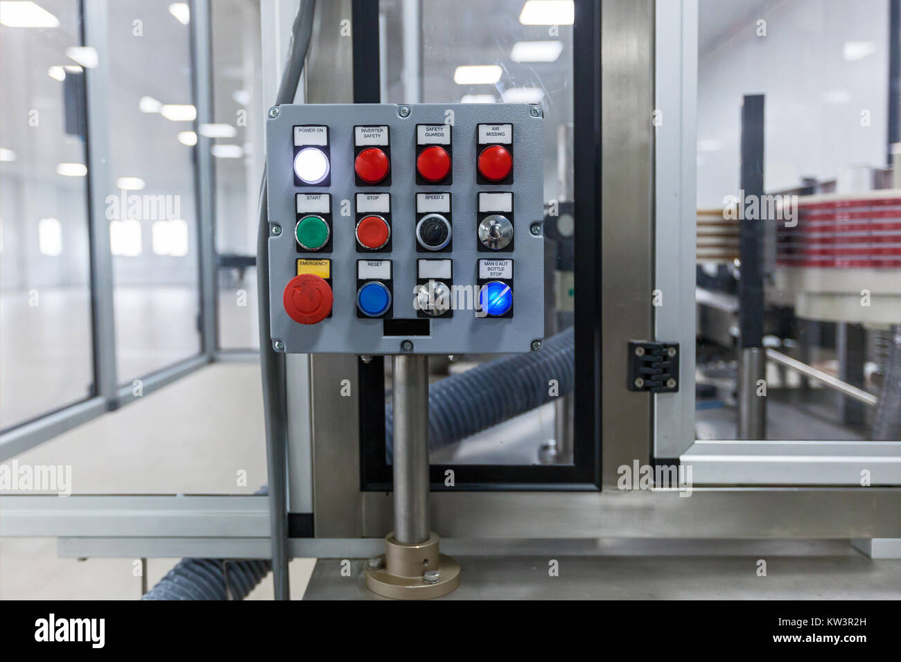 Control panel of an electrical switchgear cabinet. control panel with ...