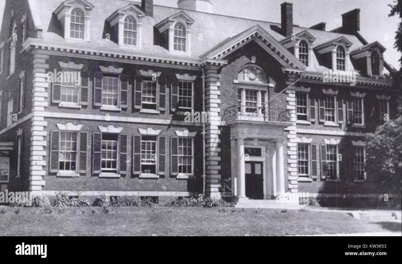 This image depicts a school named Sam School, possibly in a historical ...