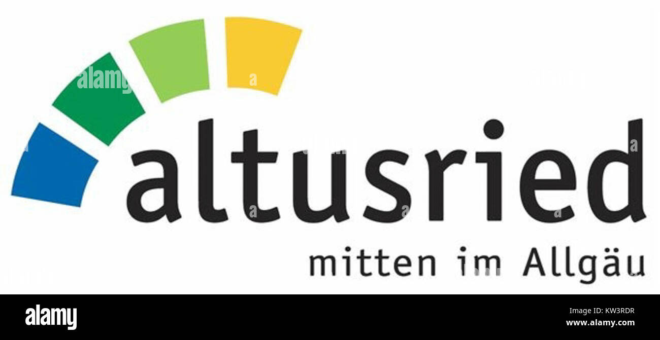 The logo of Altusried represents the identity of the town, a ...