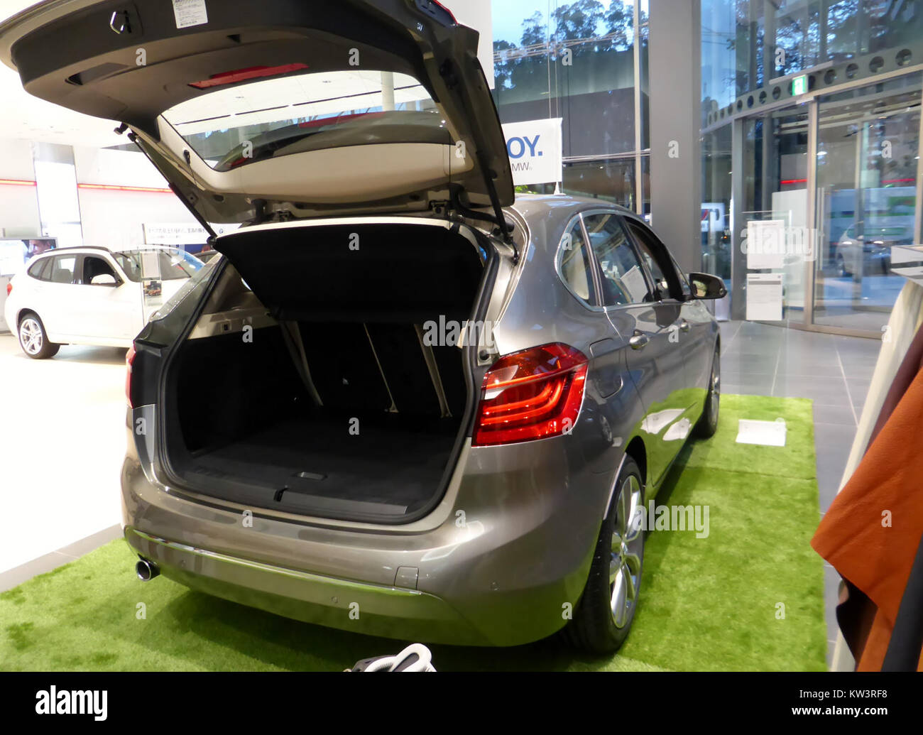 The BMW 218i Active Tourer Luxury (F45) features a sleek rear design ...