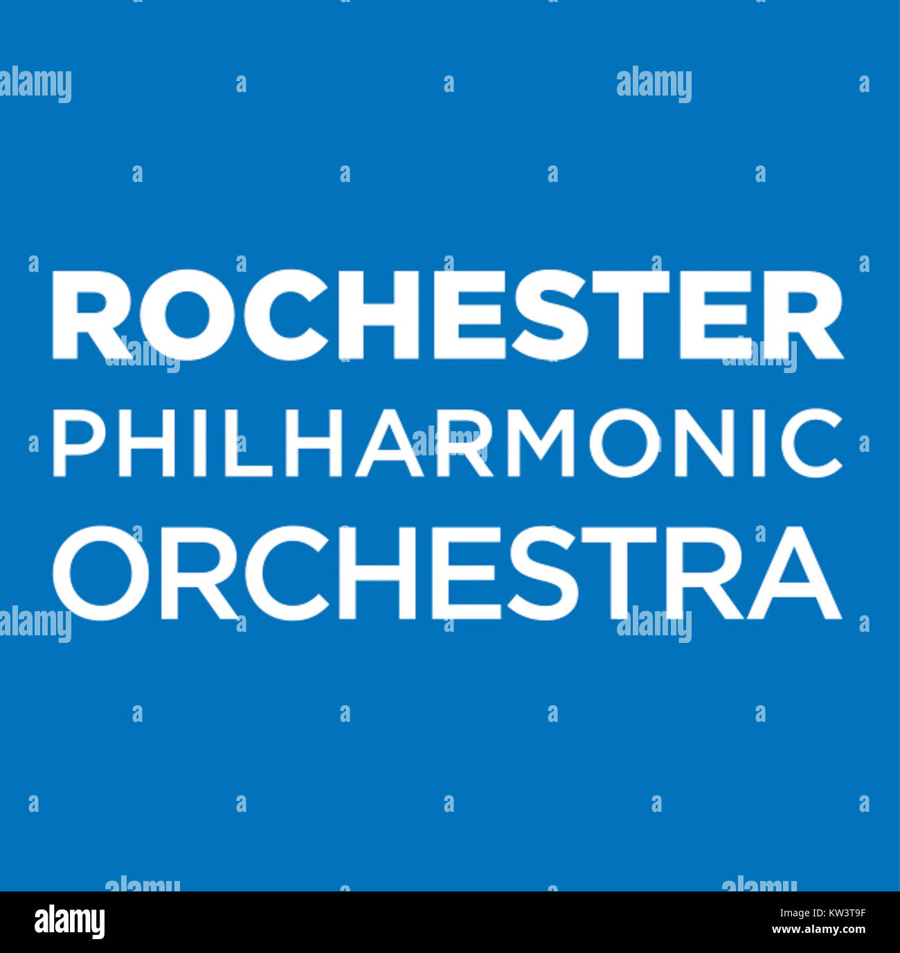 Rochester Philharmonic Orchestra logo (blue square Stock Photo - Alamy