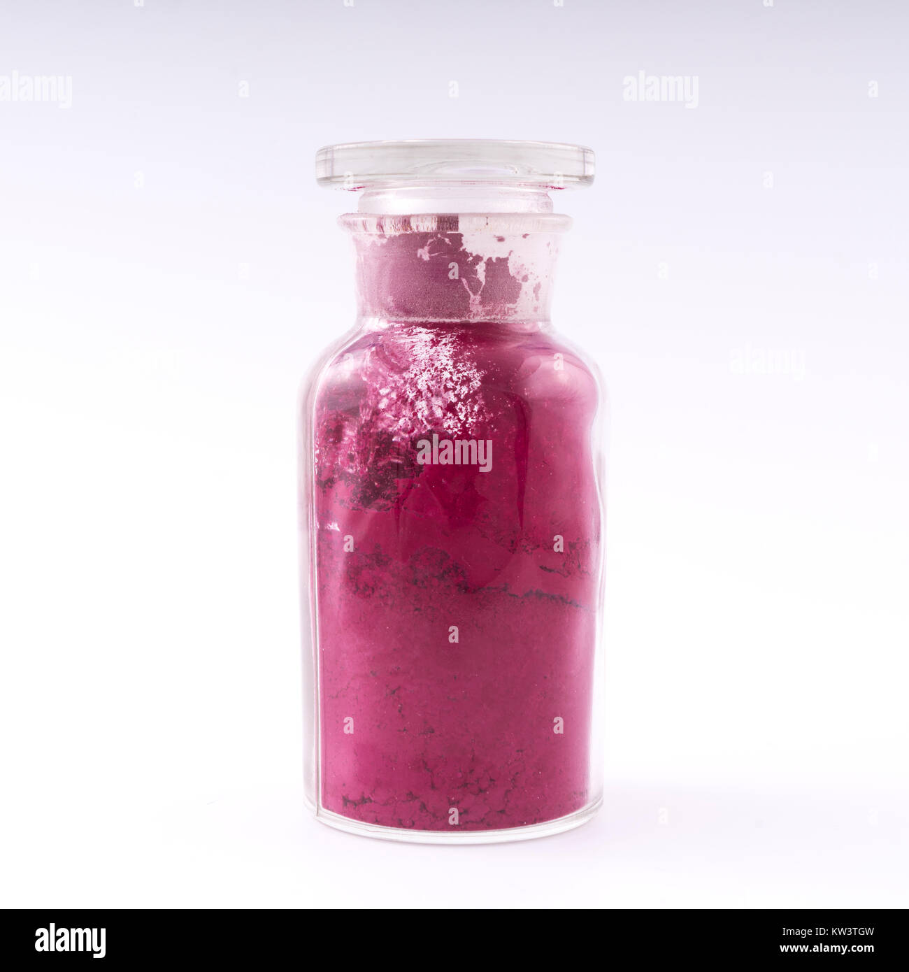 glass containers containing natural colored pigments in powder Stock ...