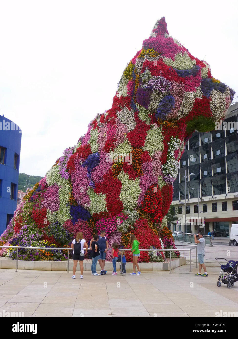 'Puppy,' a sculpture by Jeff Koons, is a large floral representation of ...