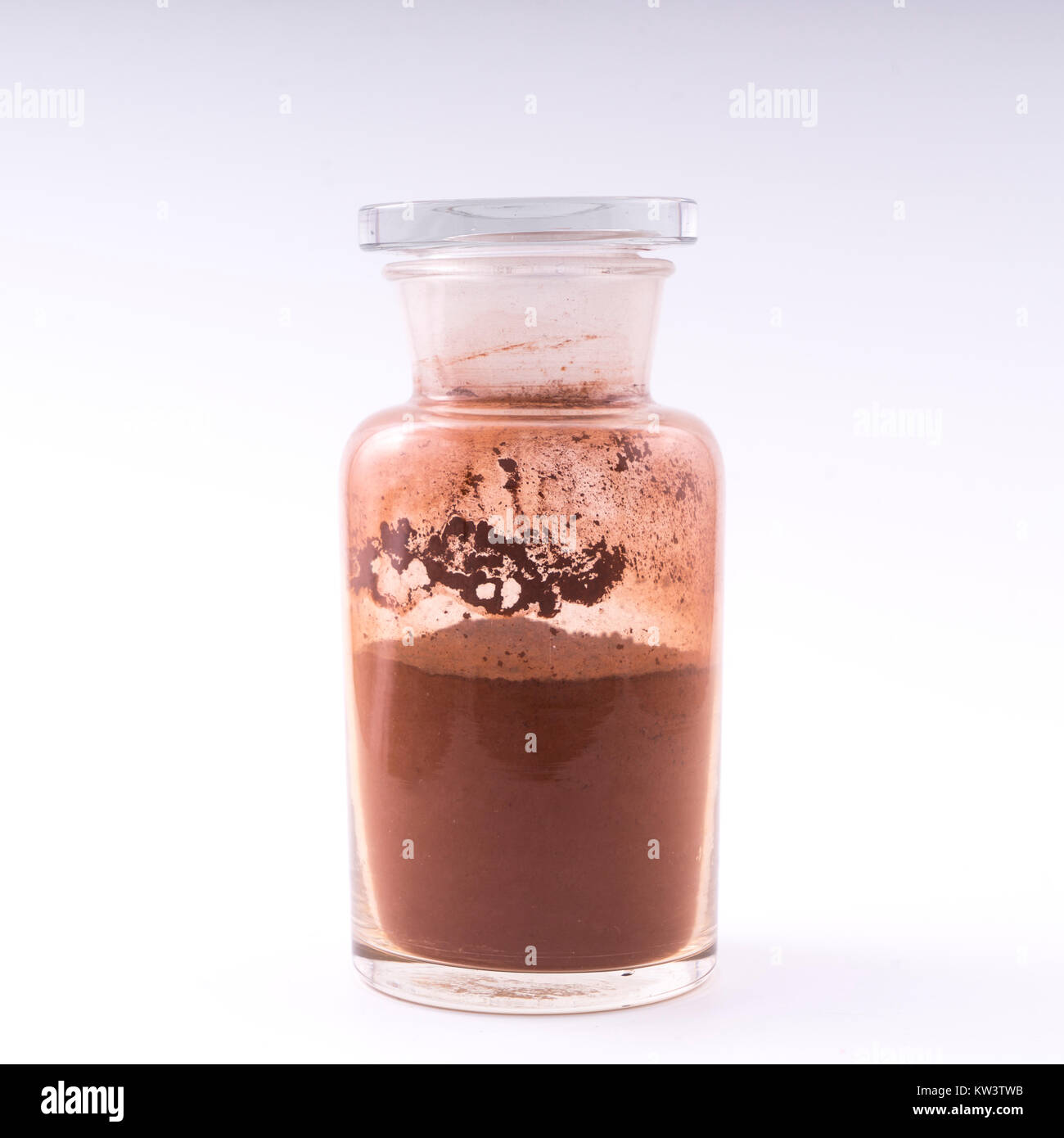 glass containers containing natural colored pigments in powder Stock ...