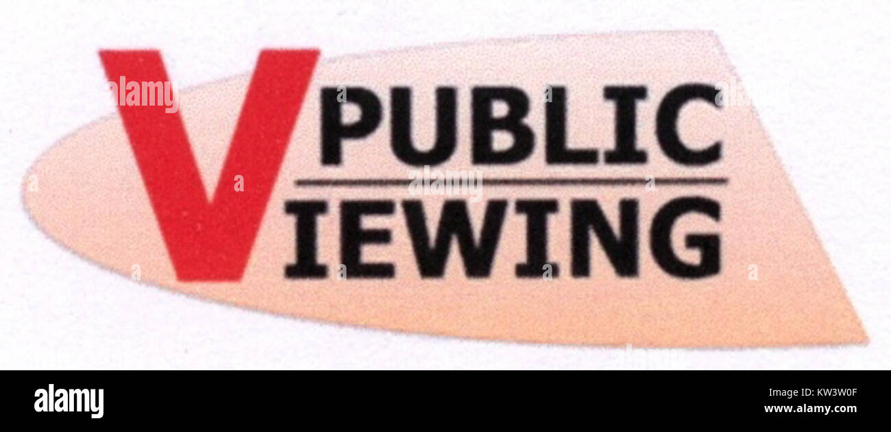 Public viewing logo Stock Photo - Alamy