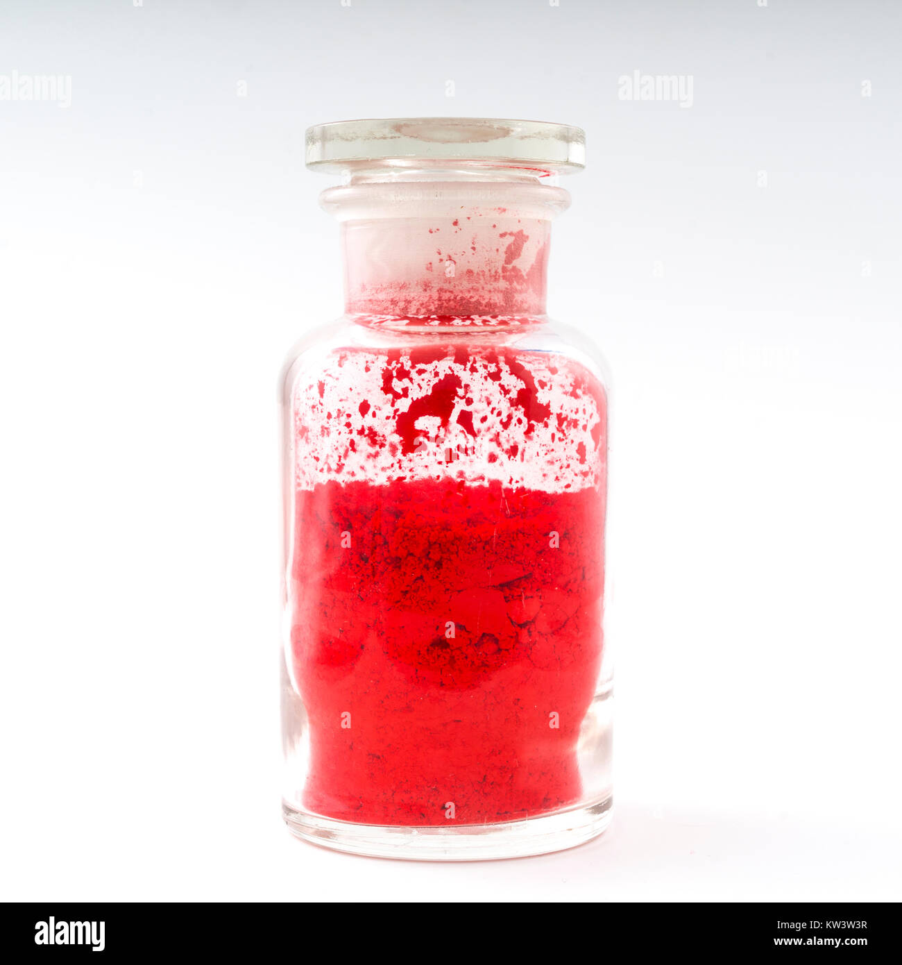 glass containers containing natural colored pigments in powder Stock ...