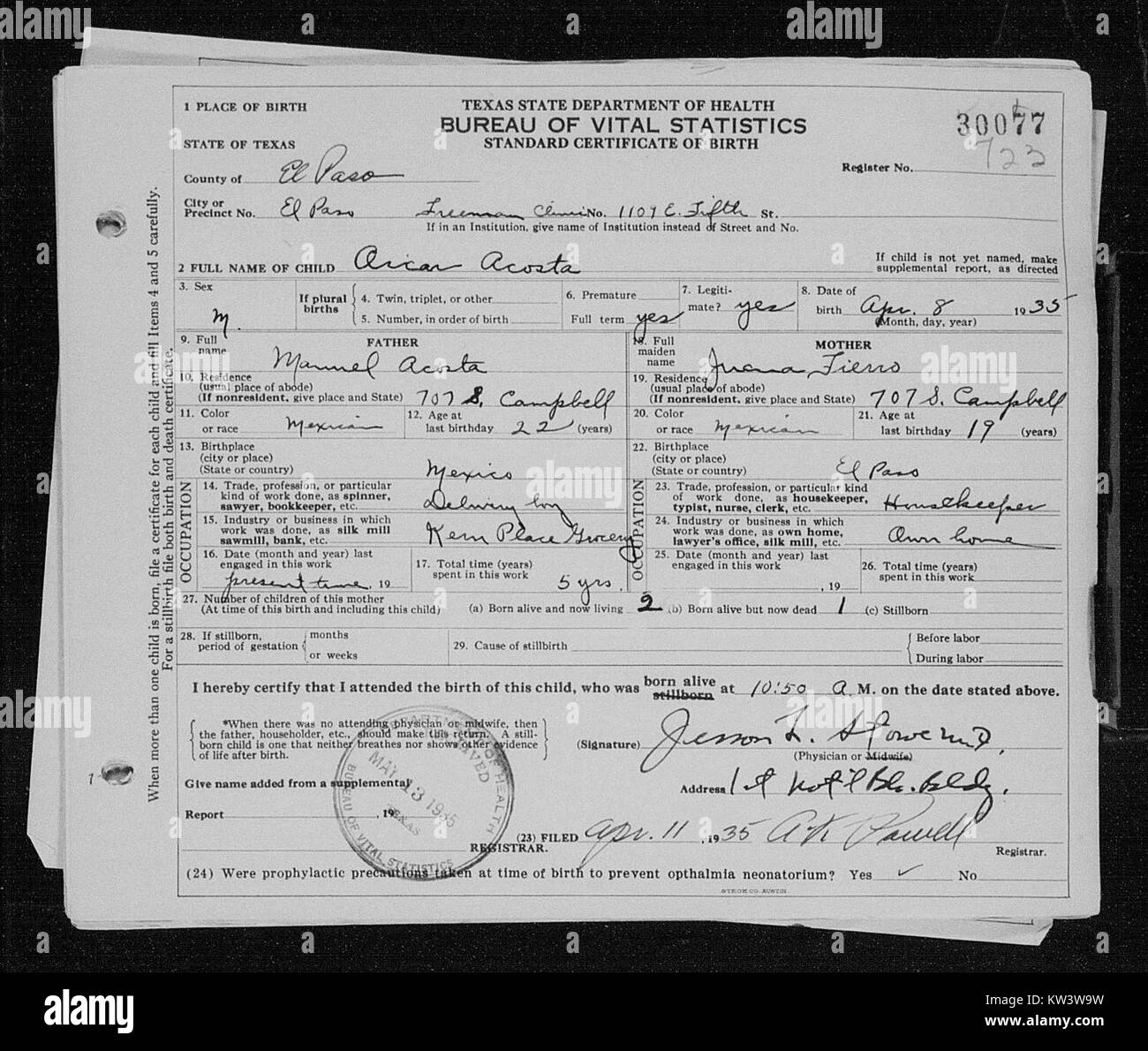 Birth certificate Black and White Stock Photos & Images - Alamy