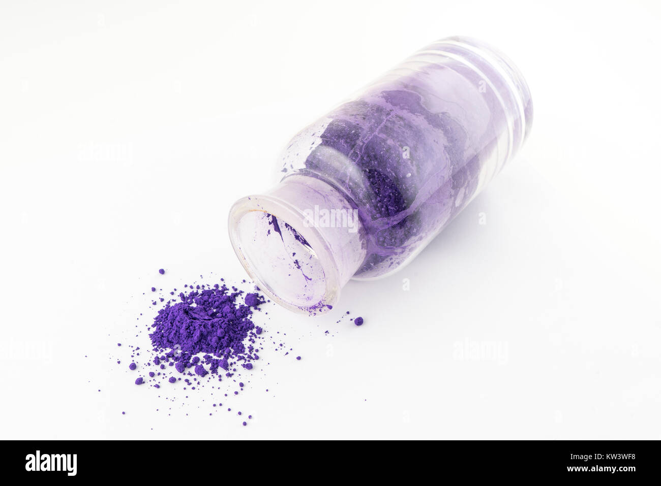 glass containers containing natural colored pigments in powder Stock ...