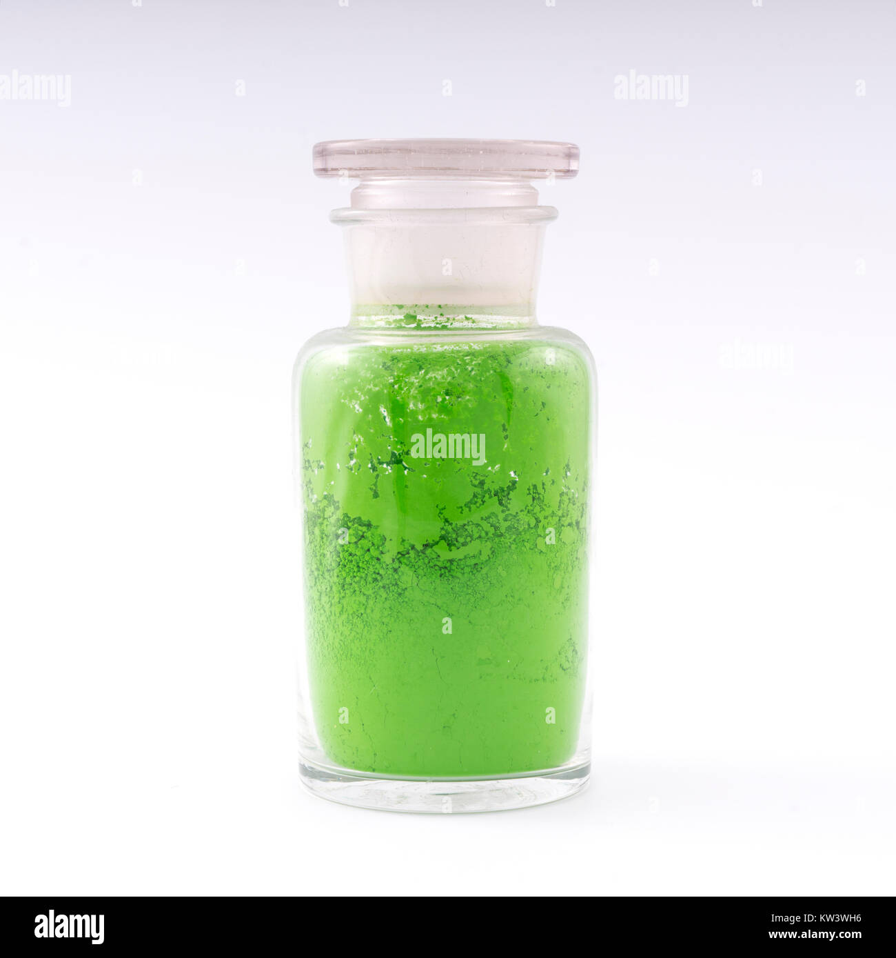 glass container containing natural colored pigments in powder Stock ...