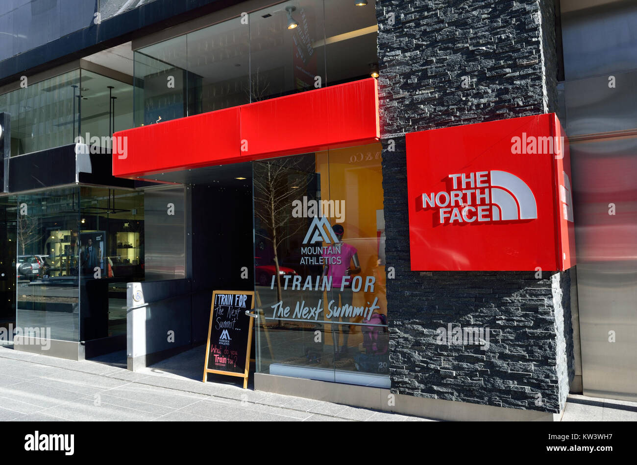 Bloor Street in Toronto, Canada, is home to The North Face store, a ...