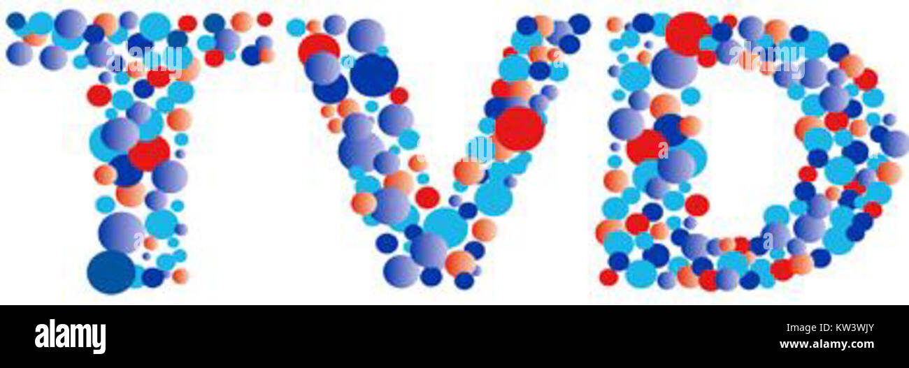 The logo of TVD Chile represents the television station's brand ...