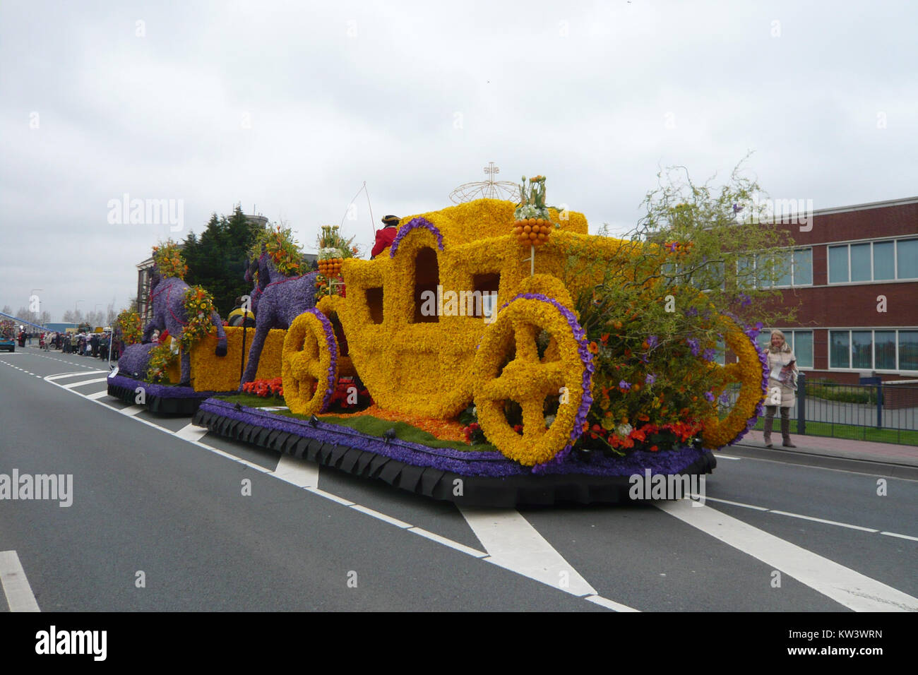 The Bloemencorso in 2015 at Hillegom, Netherlands, is a vibrant flower ...