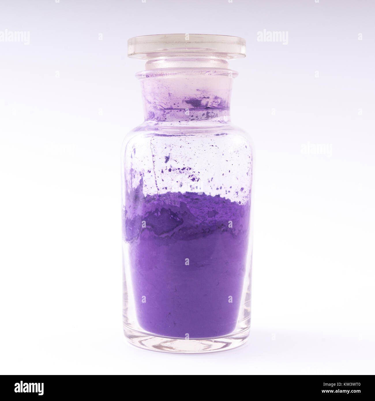 glass containers containing natural colored pigments in powder Stock ...