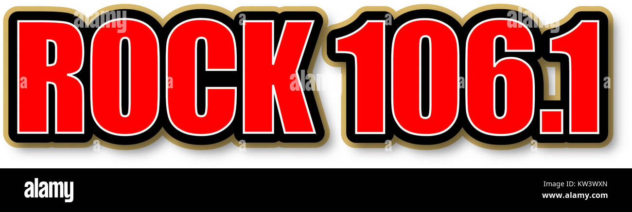 The revised logo for Rock1061, a radio station, showcasing a modern ...