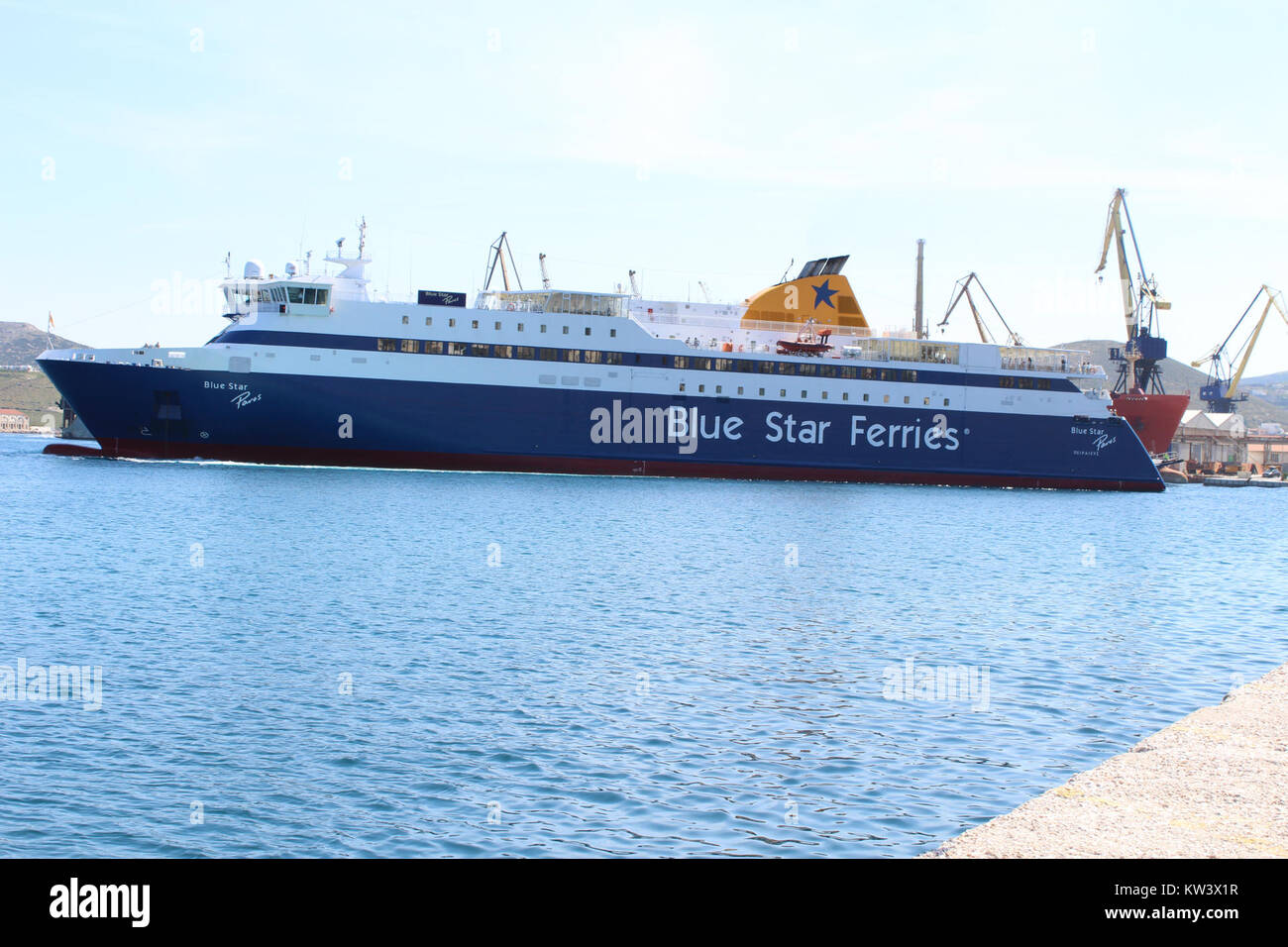 Blue Star Ferries operates a popular route between the Greek islands ...