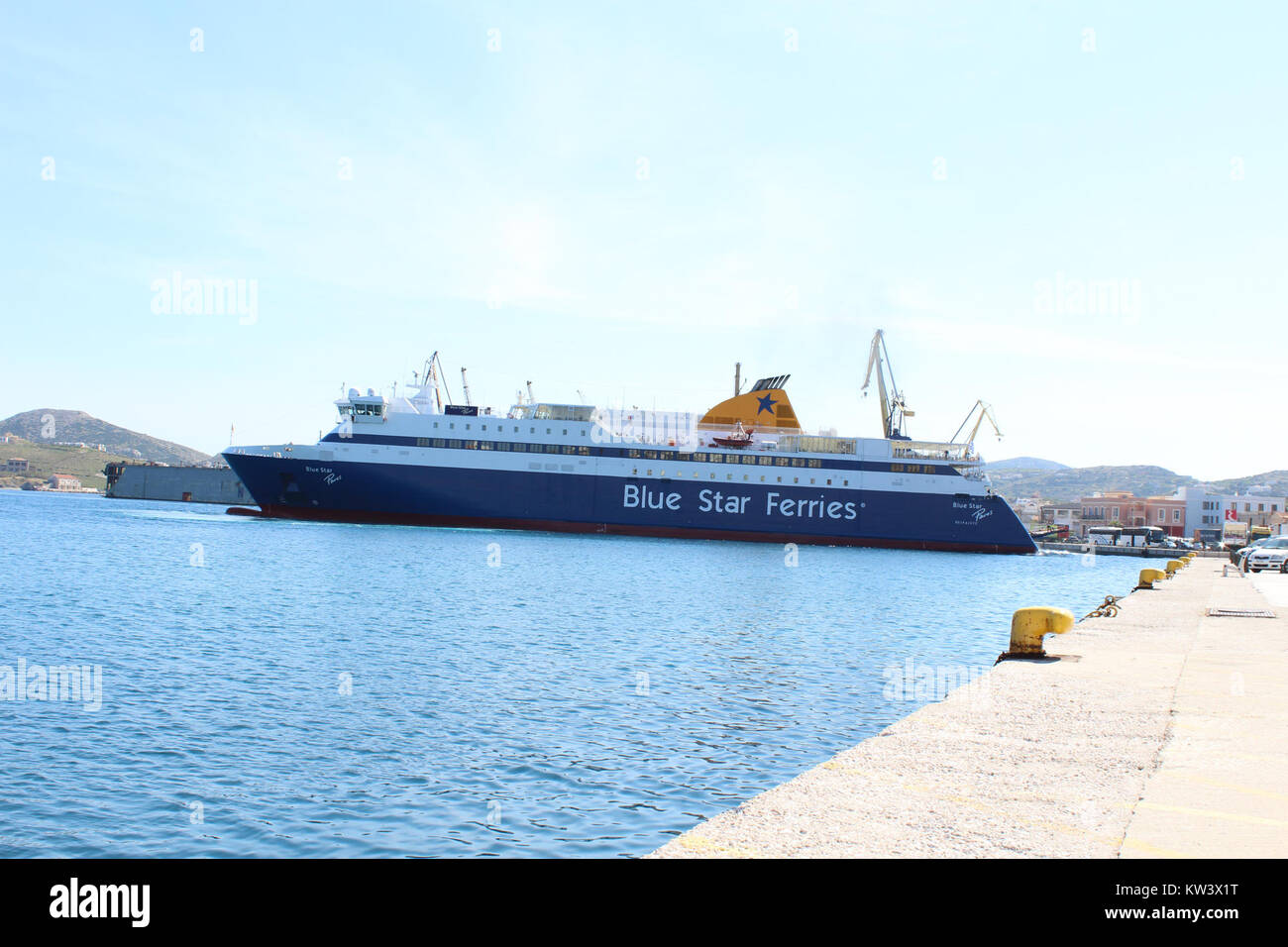 Blue Star Ferries operates a boat service to Paros, one of the Greek ...