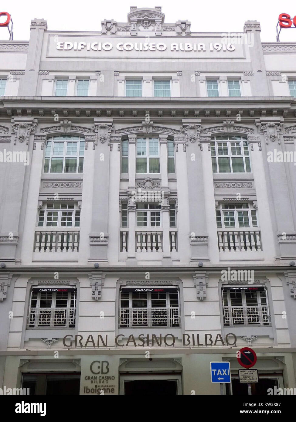Photograph of the Edificio Coliseo Albia 3, a notable building in Bilbao, Spain, showcasing its ...