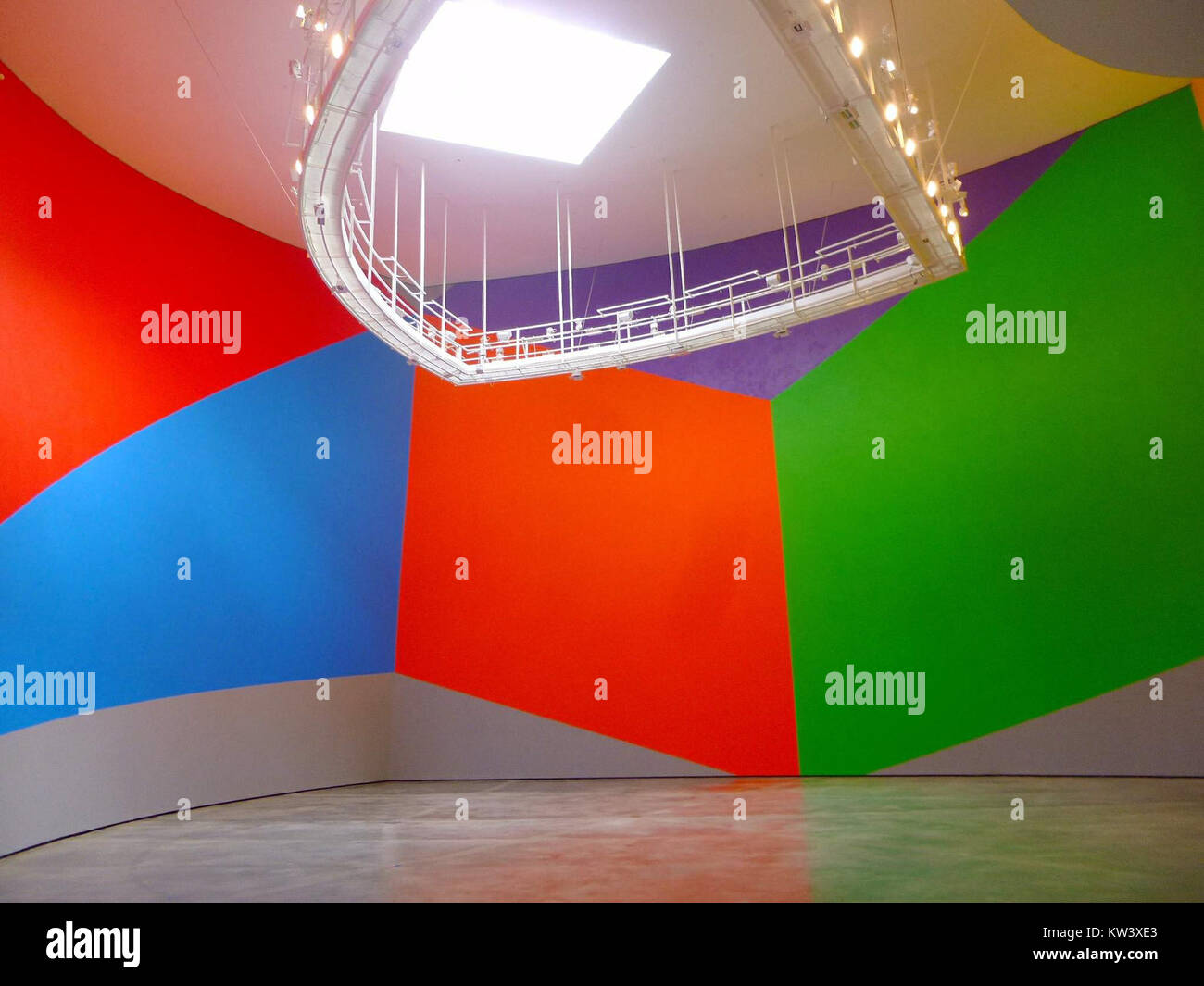 This wall drawing by Sol LeWitt, titled 'Geometric Forms,' is part of ...