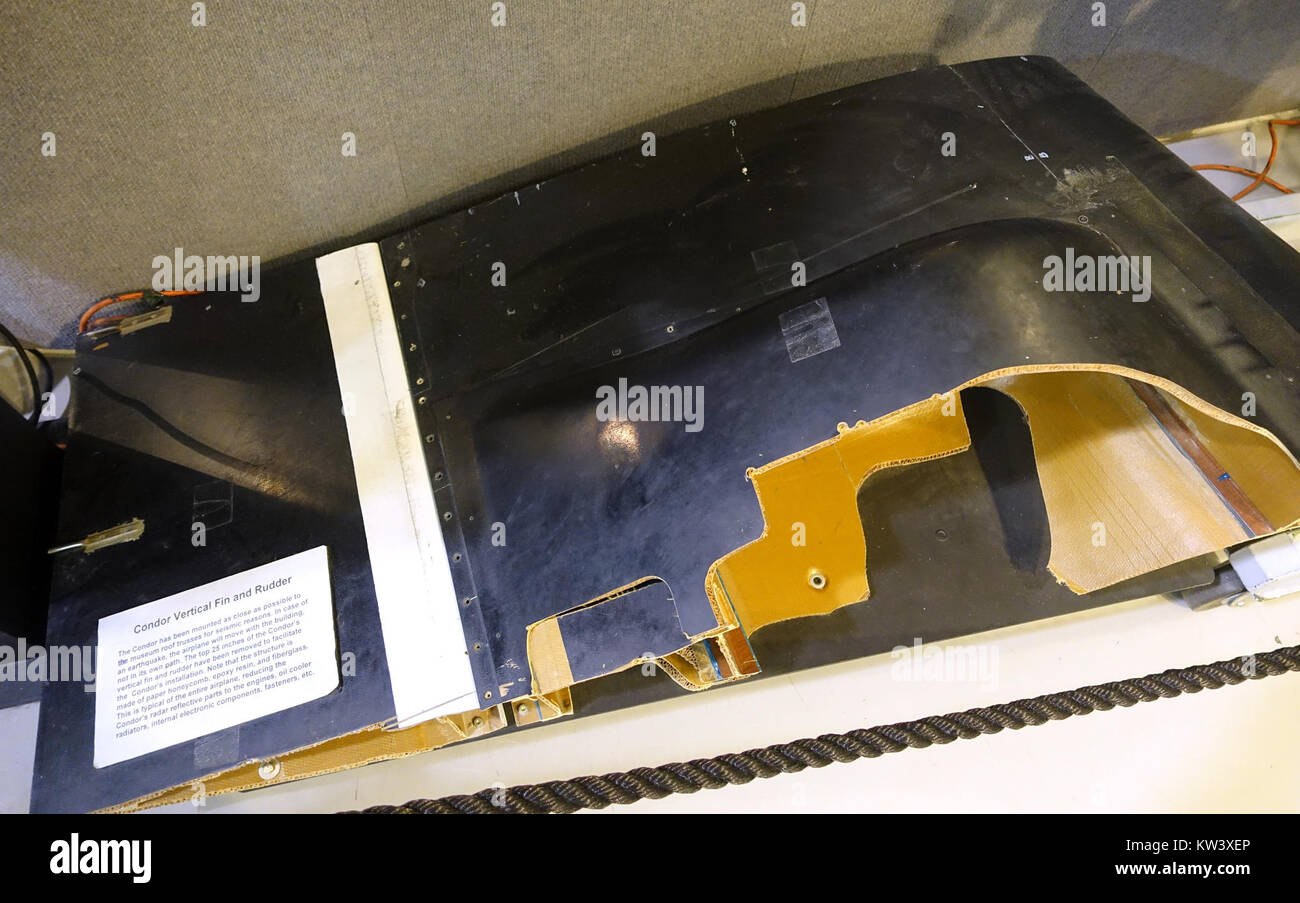 This image shows the vertical fin and rudder of a Boeing Condor ...