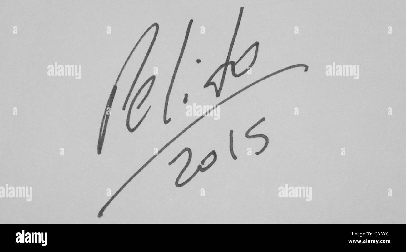 The signature of Pelito Escobar, possibly an artist or notable figure ...