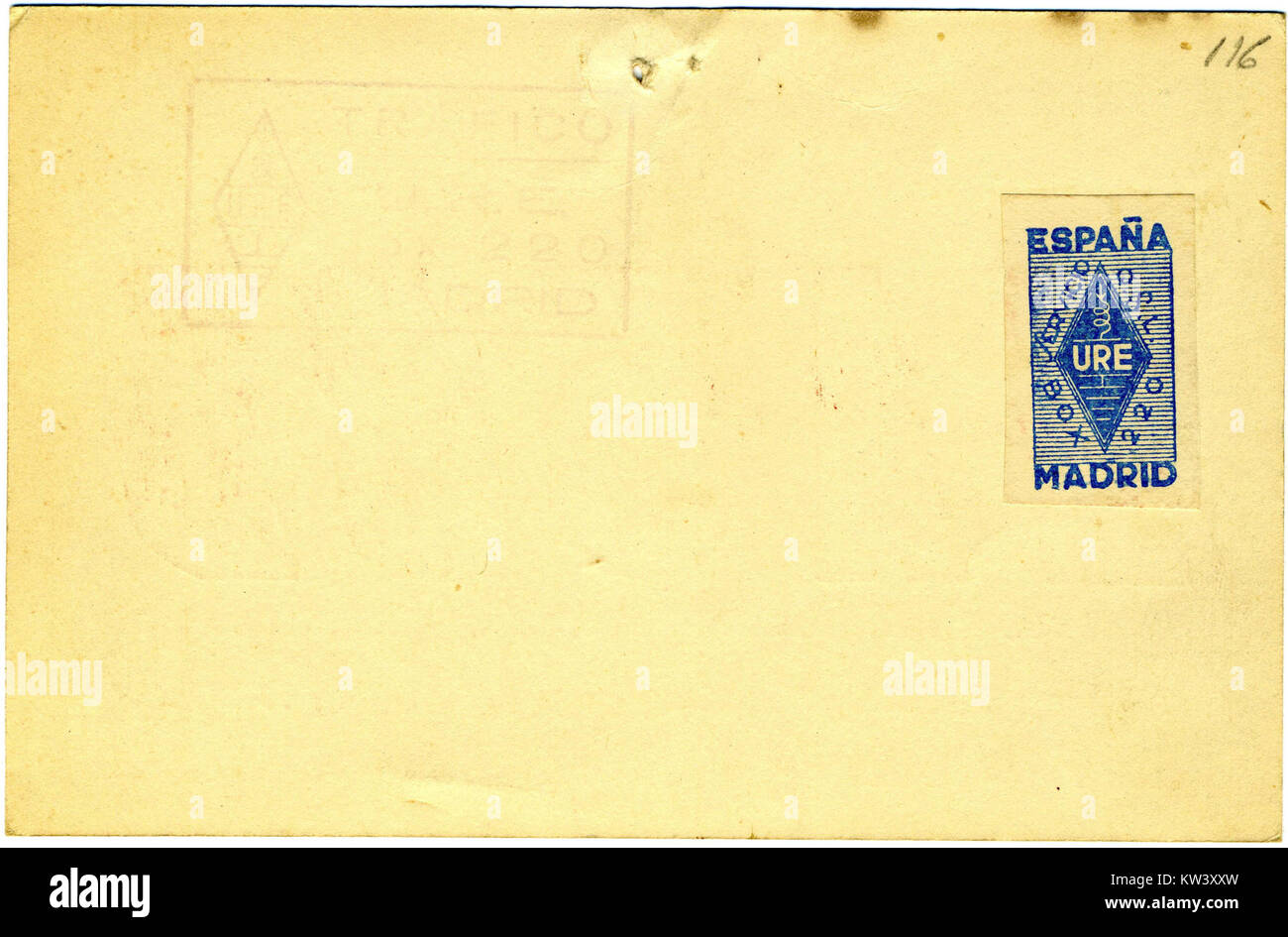 The reverse side of a QSL card showing a radio amateurâ€™s stamp from ...