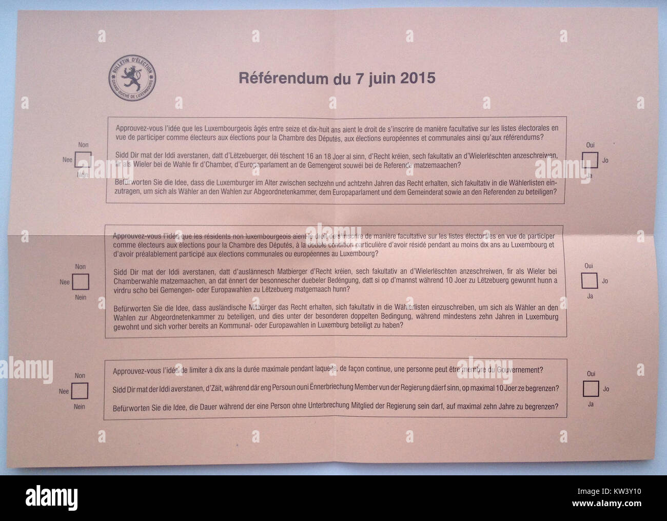 The Luxembourg Referendum of 2015 involved a national vote on ...