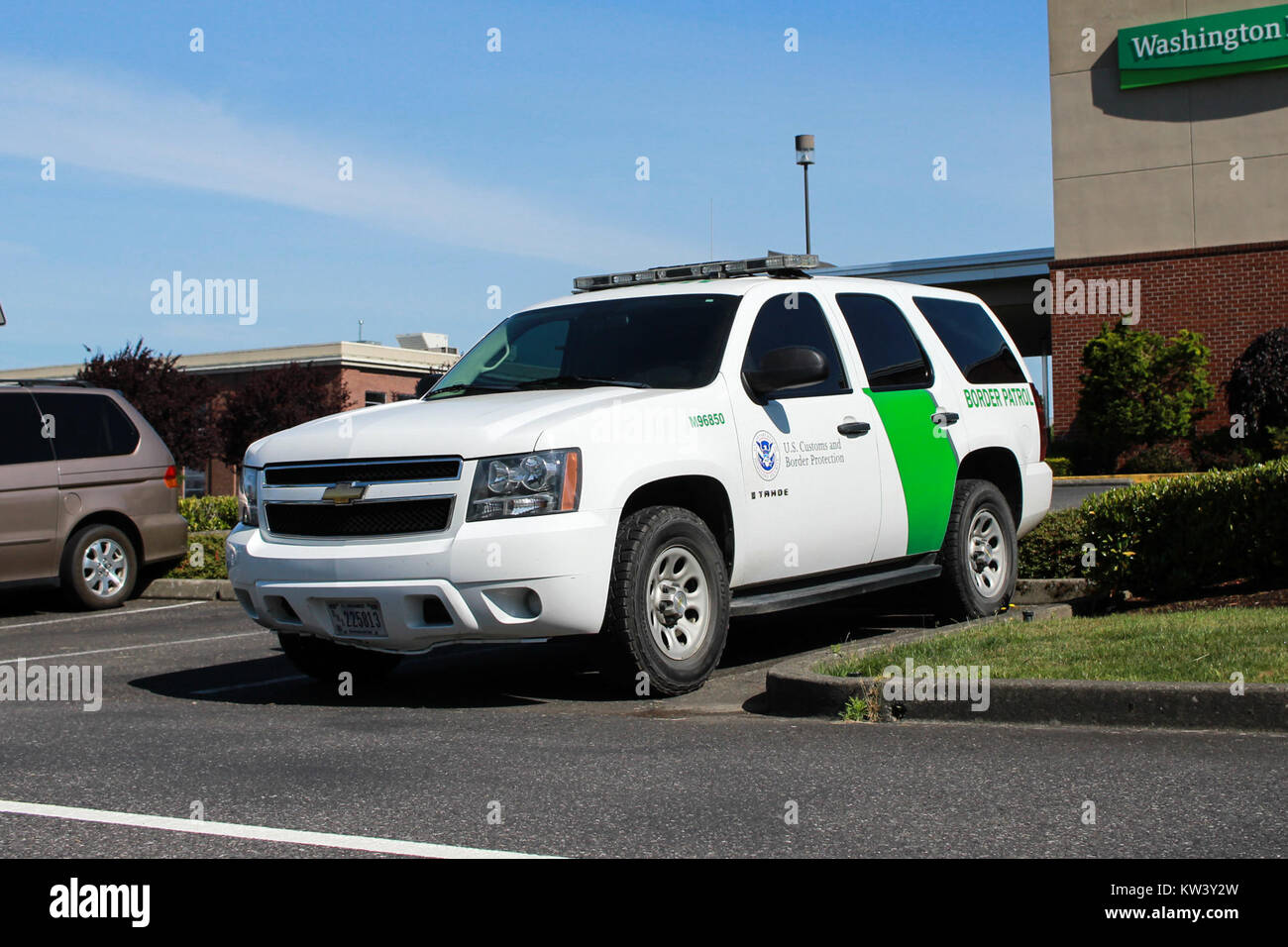 A Chevrolet Tahoe, used by a Border Patrol Supervisor, is seen in a ...