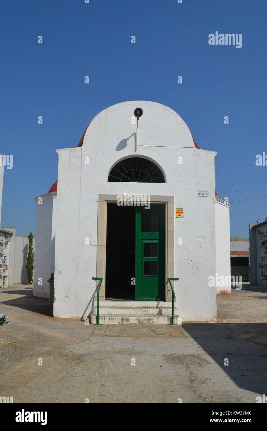 The front view of the Friedhofskapelle (cemetery chapel) at Cementiri ...