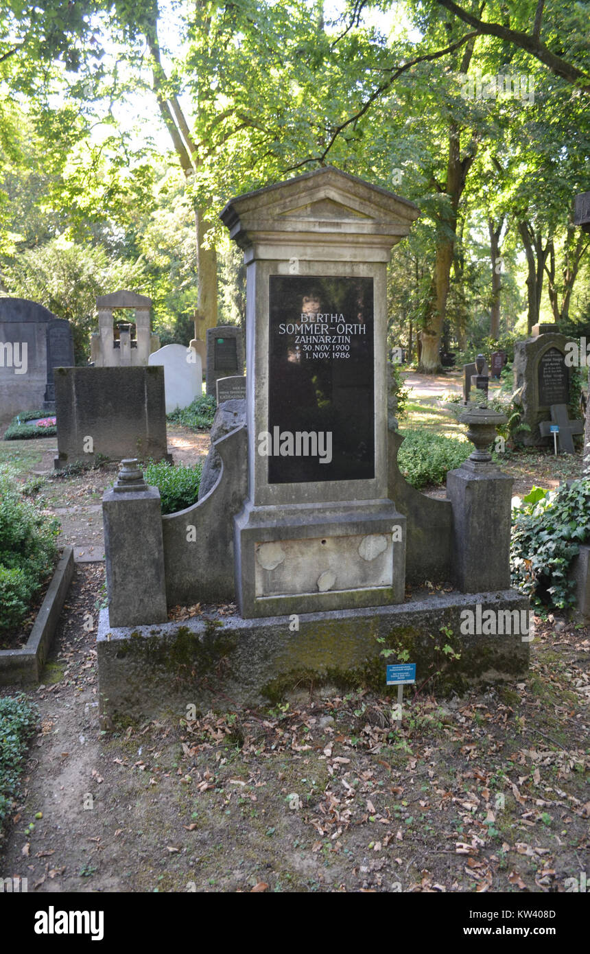 The Neuer Friedhof cemetery in Bockenheim, Germany, contains several ...