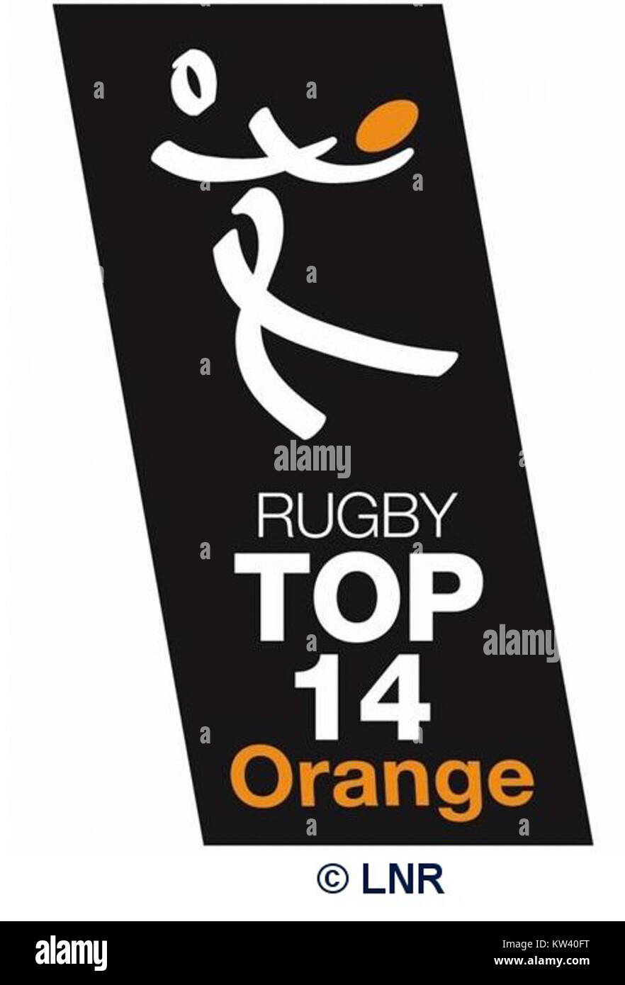 A logo representing the Top 14, a professional rugby league in France ...