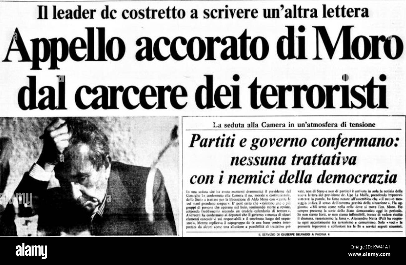 A historical newspaper cover from 'Il Messaggero' published on April ...