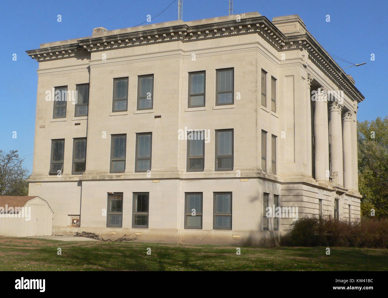 The Bon Homme County Courthouse, captured from the west-southwest, is a ...