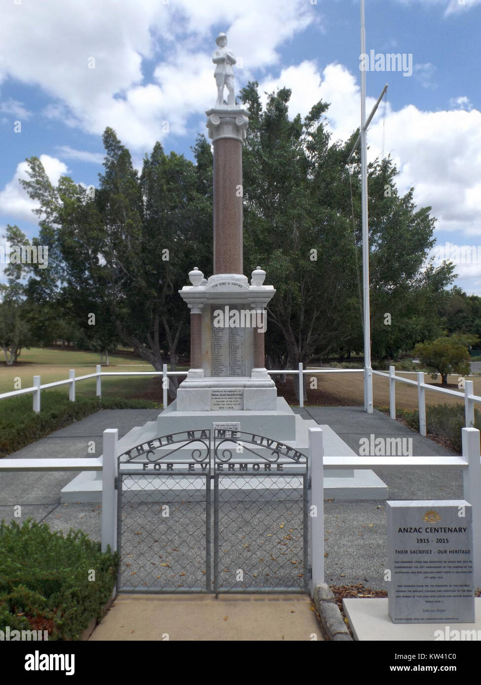 The Booval War Memorial, located in Booval, Queensland, Australia ...
