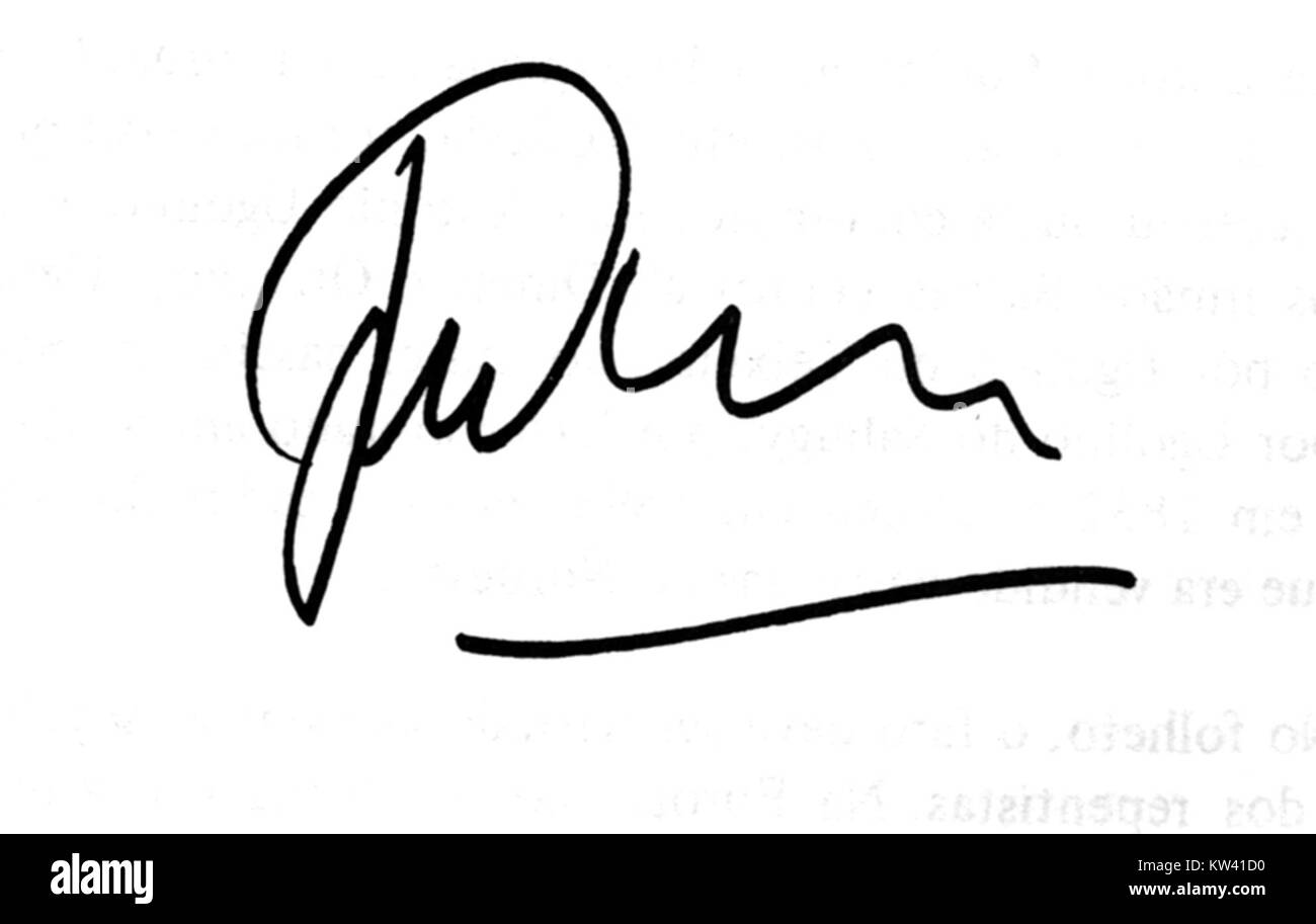 The signature of Jorge Amado, a famous Brazilian writer, known for his ...
