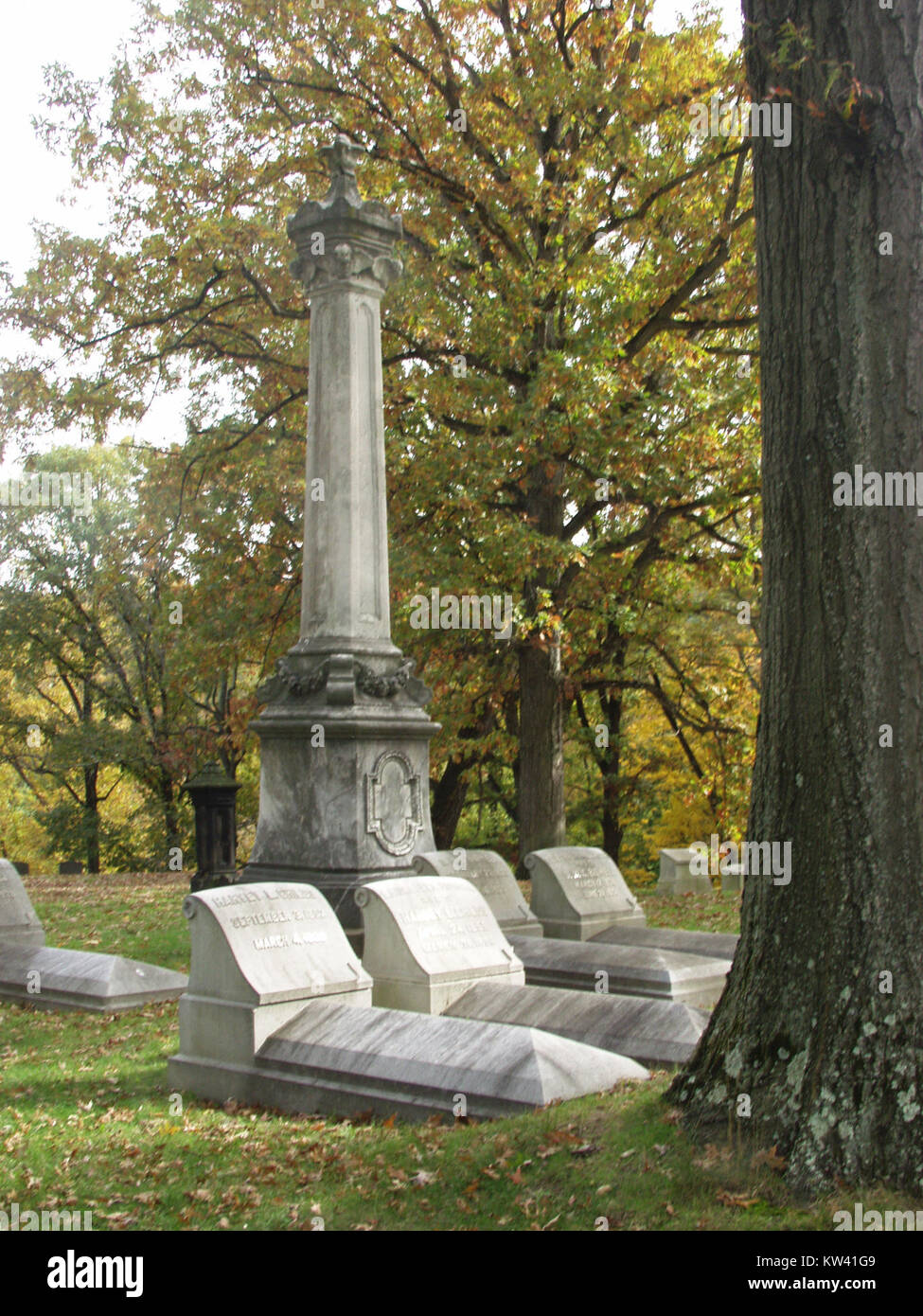 The Bidwell Monument, located in Allegheny Cemetery, Pittsburgh, was ...