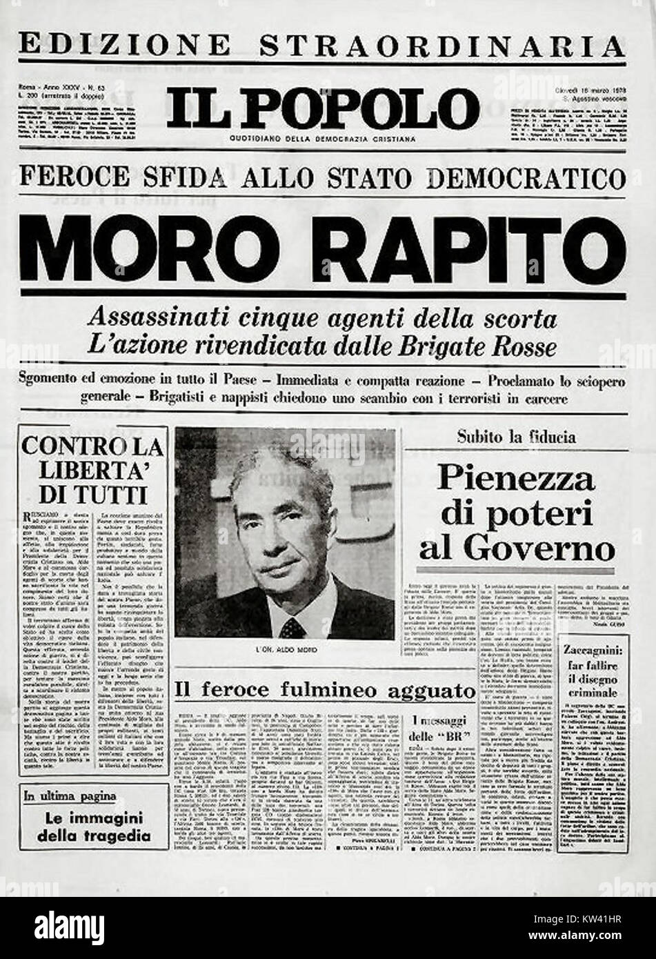 'Il popolo' refers to an Italian newspaper, and this special edition ...