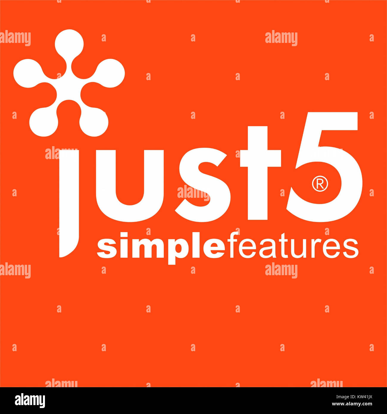 Just5 logo orange rgb Stock Photo - Alamy