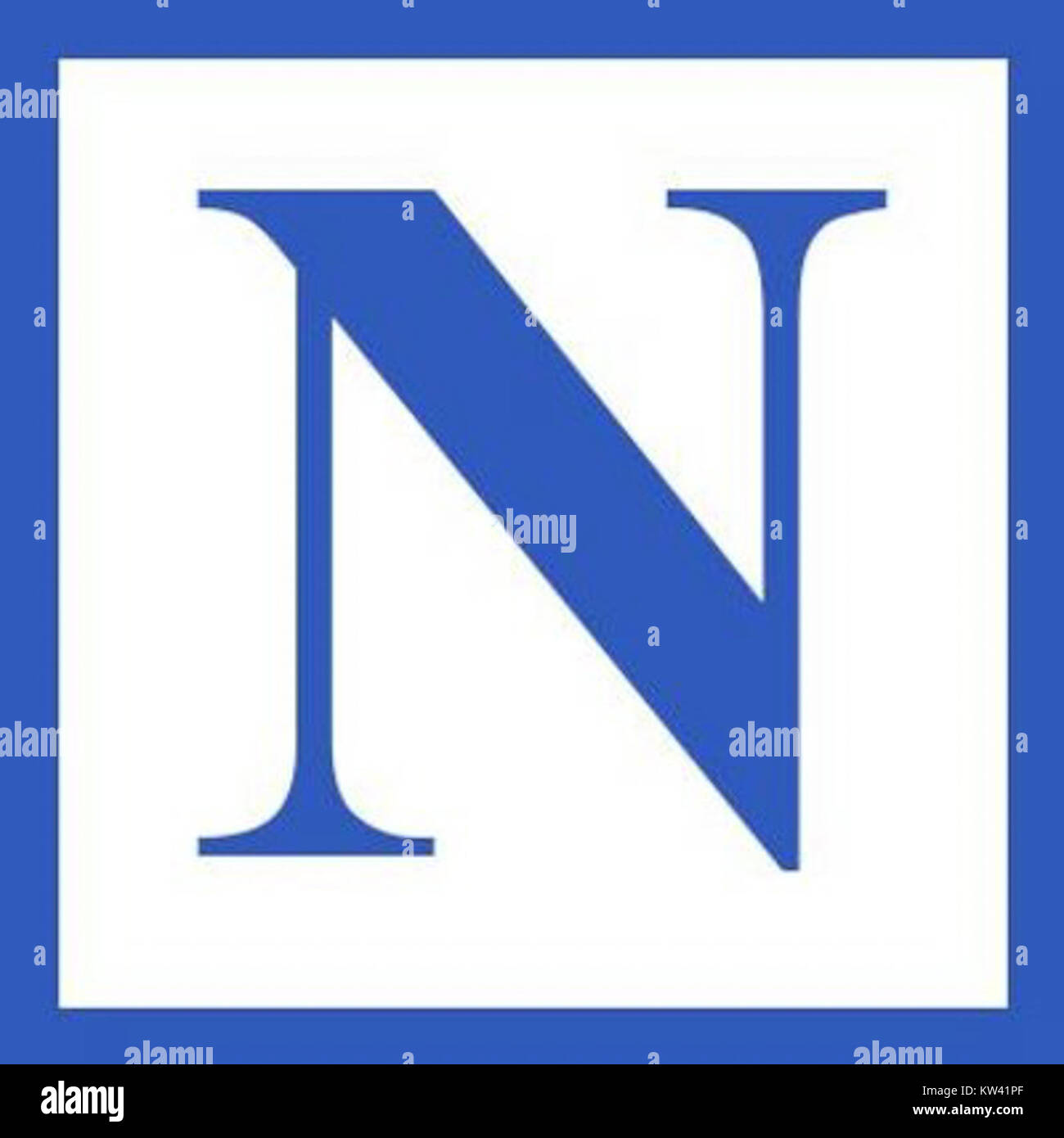 Logo of the New University, featuring a modern white design ...