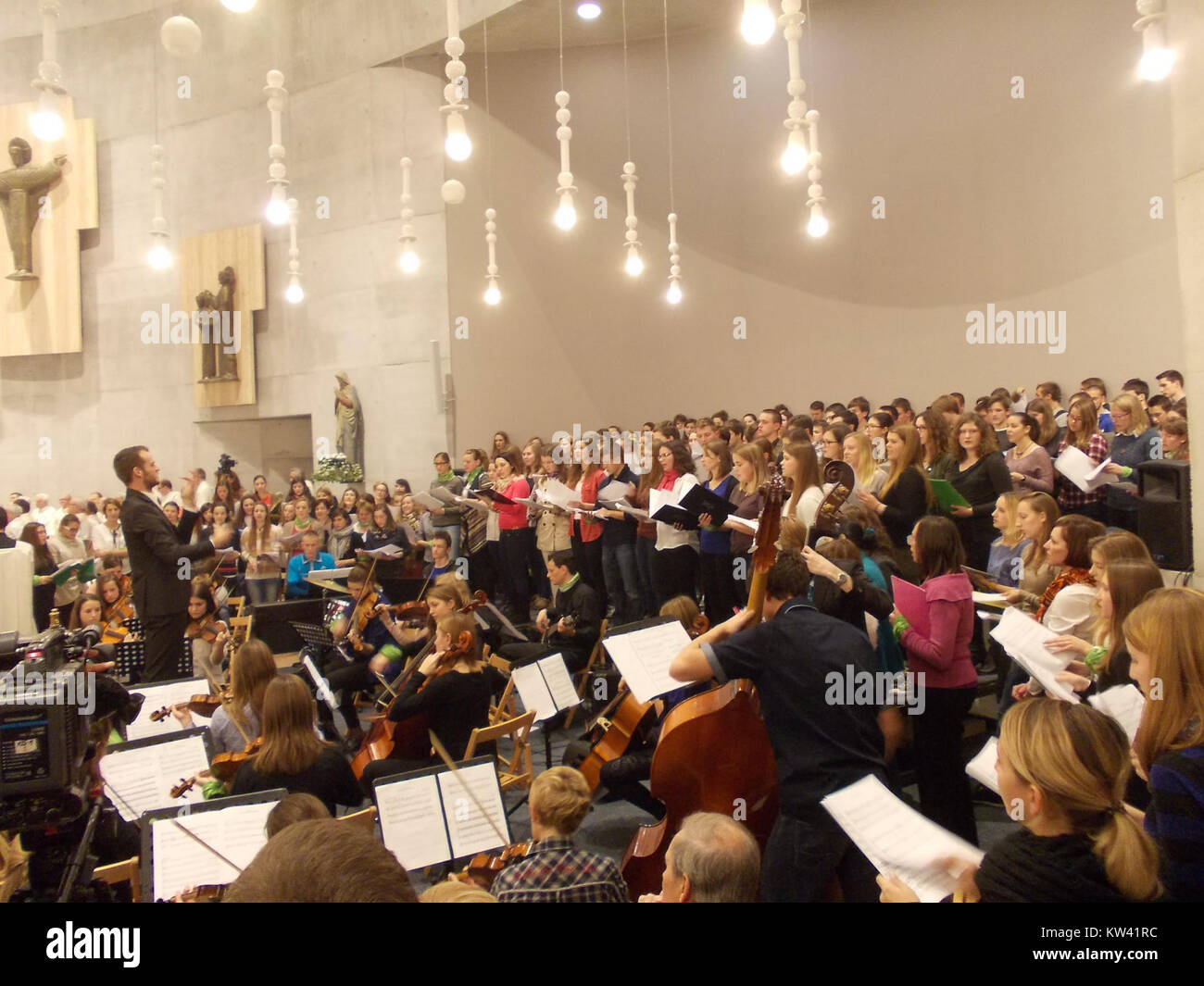 This image captures the Blessing of Saint John Bosco Church in Maribor ...