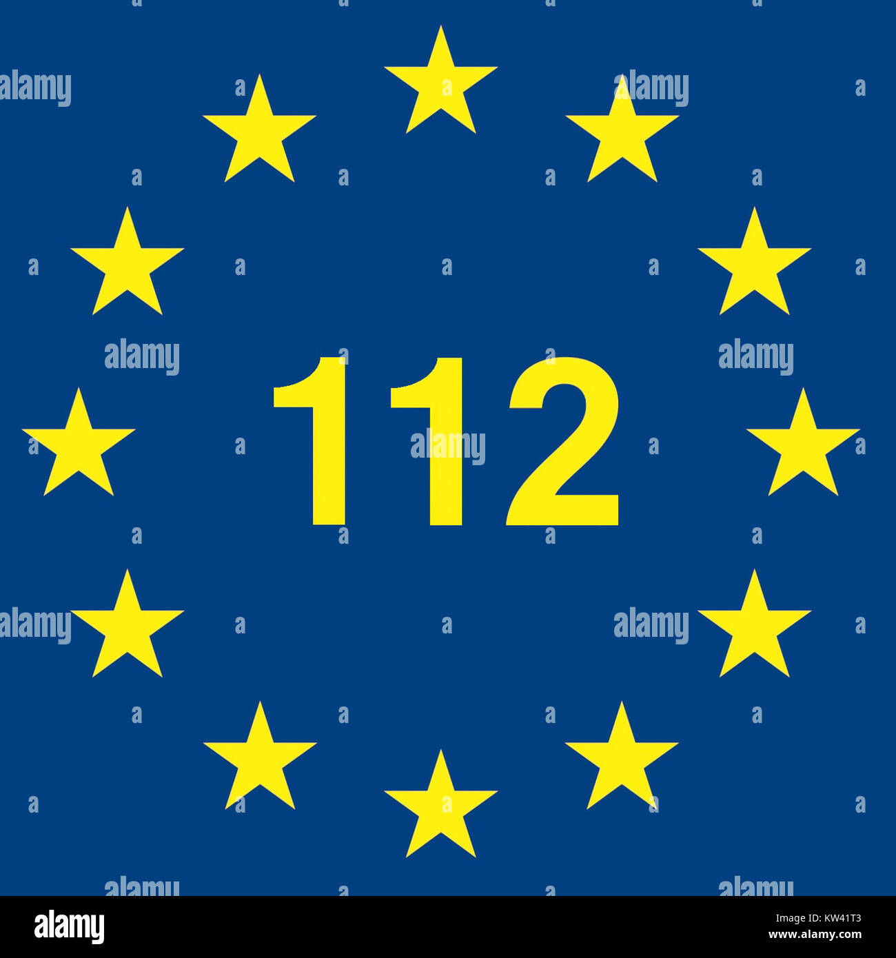 Logo of the emergency service 'Notruf 112' (European emergency number ...