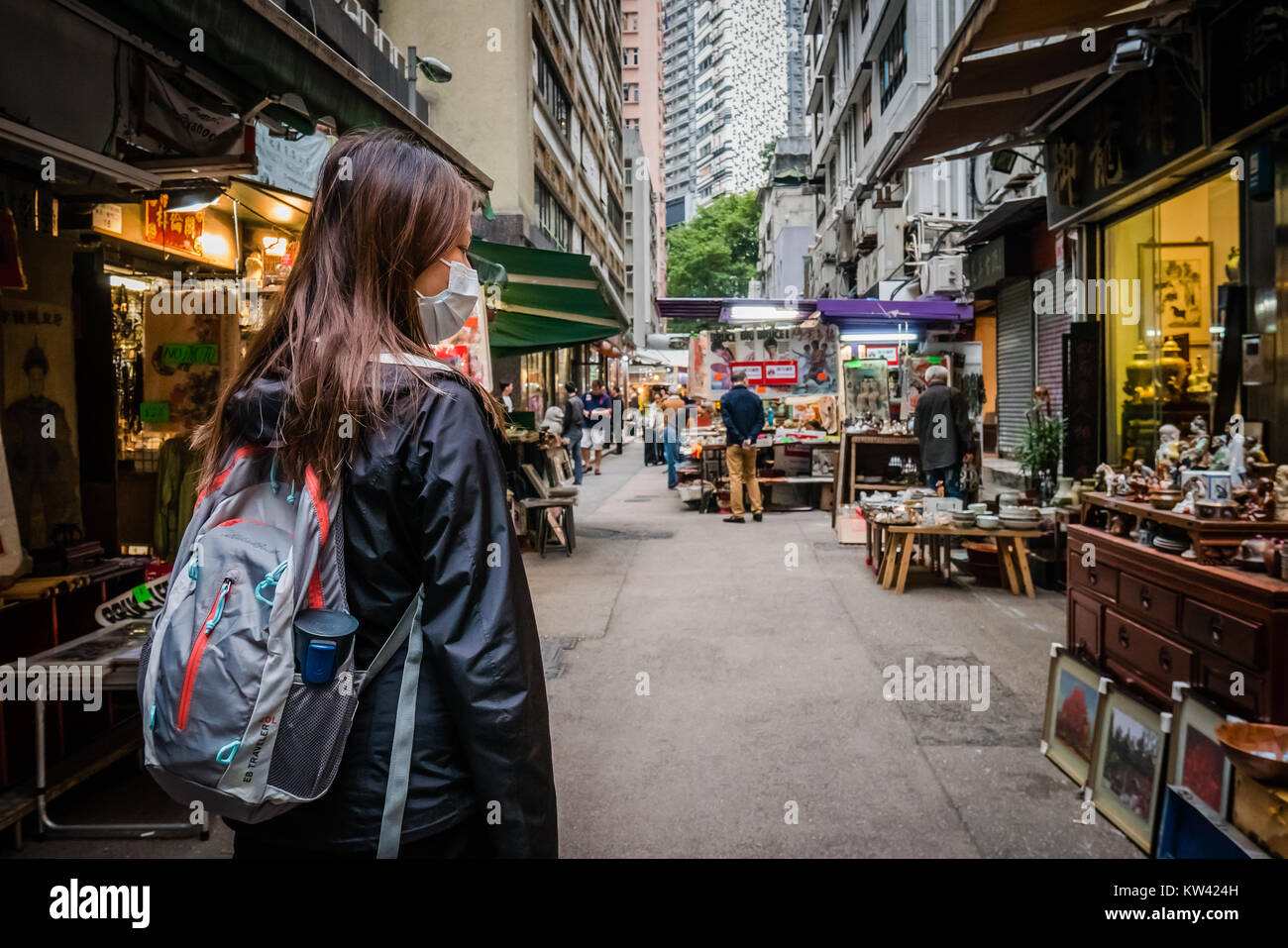 hong kong antique street Stock Photo - Alamy