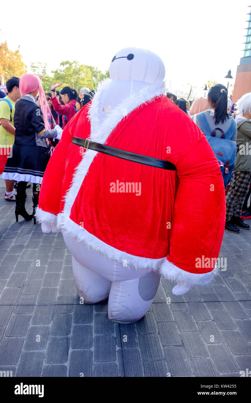At CWT41 in 2015, the Big Hero 6 Baymax mascot, dressed as Santa Claus ...